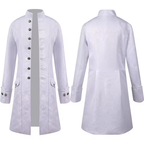 Men’s Baroque Brocade Coat – Steampunk Victorian Renaissance Jacket (O ...